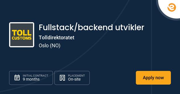 Fullstack/backend utvikler