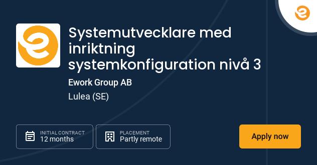 Systemutvecklare med inriktning sys...