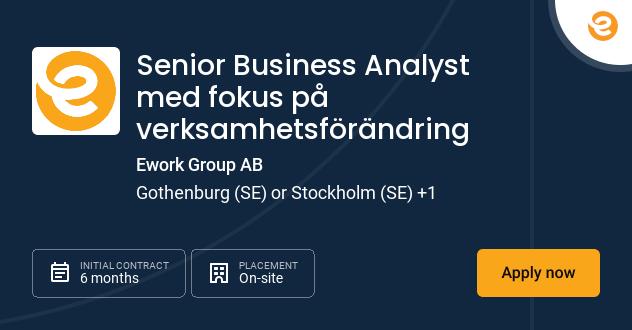 Senior Business Analyst med fokus p...