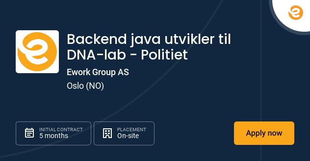 Backend java utvikler til DNA-lab