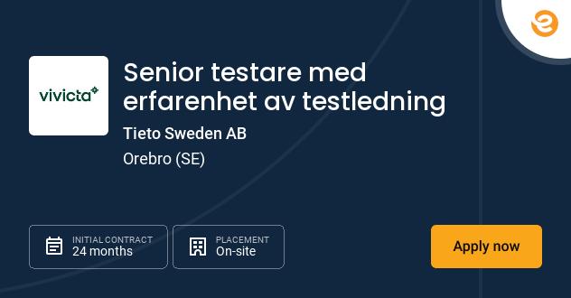 Senior testare med erfarenhet av te...