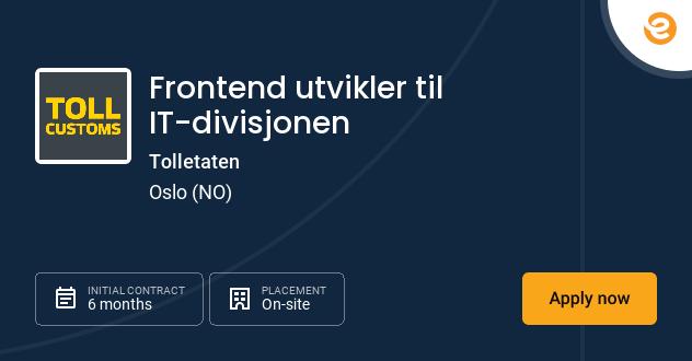 Frontend utvikler til IT-divisjonen