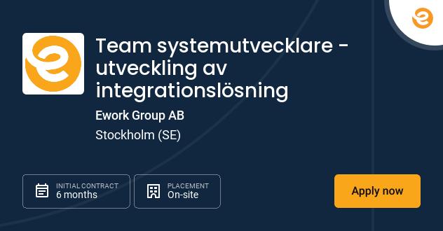 Team systemutvecklare - utveckling...