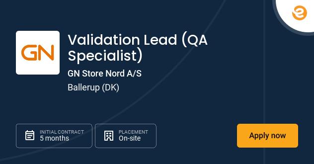 Validation Lead (QA Specialist)
