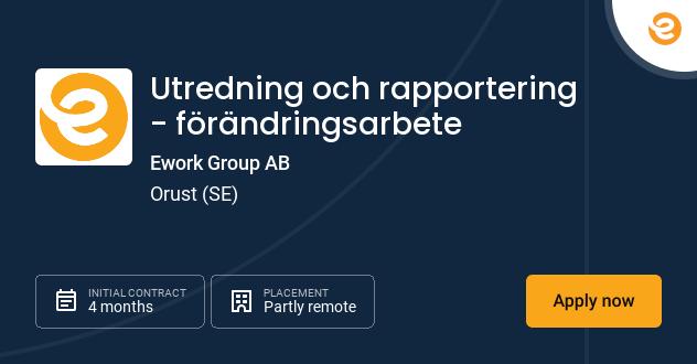 Utredning och rapportering - föränd...