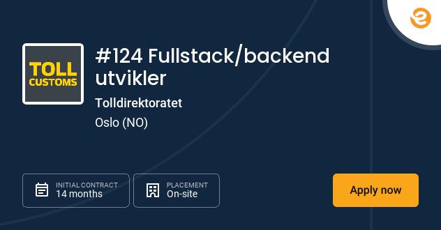 #124 Fullstack/backend utvikler