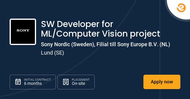 SW Developer for ML/Computer Vision...