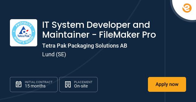 IT System Developer and Maintainer...