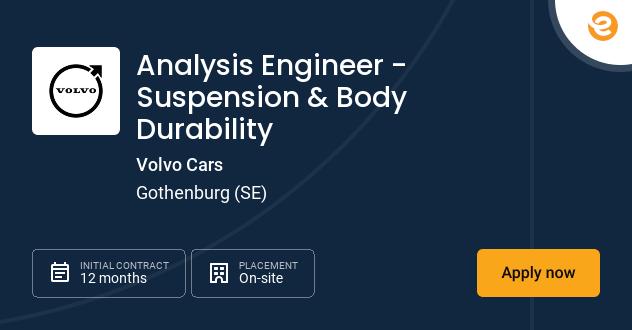 Analysis Engineer - Suspension & Bo...