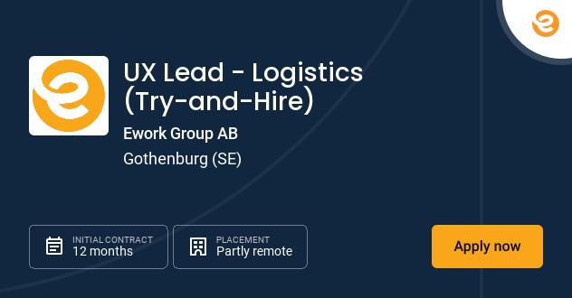 UX Lead - Logistics (Try-and-Hire)