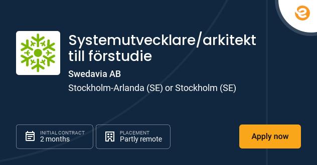 Systemutvecklare/arkitekt till förs...