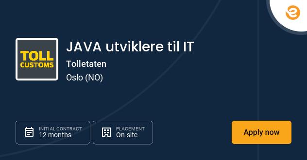 JAVA utviklere til IT