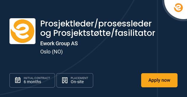 Prosjektleder/prosessleder og Prosj...