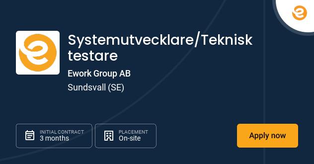 Systemutvecklare/Teknisk testare