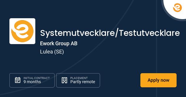 Systemutvecklare/Testutvecklare